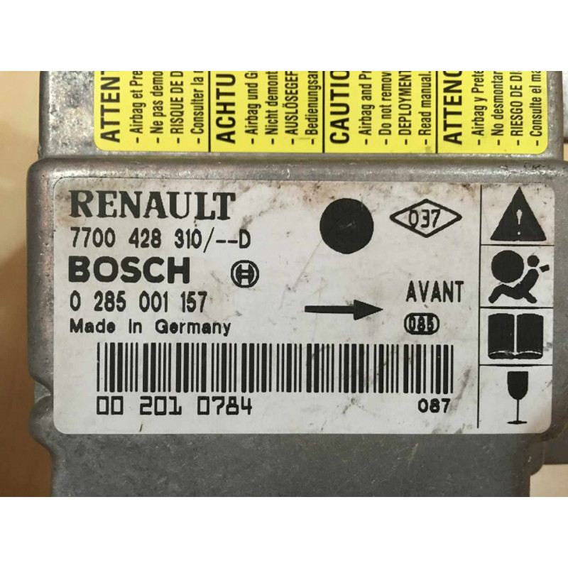 ECU AIRBAG BOSCH 0285001157 RENAULT 7700428310D