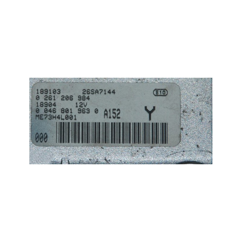 ECU MOTOR BOSCH ME7.3H4 0261206984 LANCIA 00468019630 - VIRGEN ...