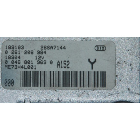 ECU MOTOR BOSCH ME7.3H4 0261206984 LANCIA 00468019630 - VIRGEN ...