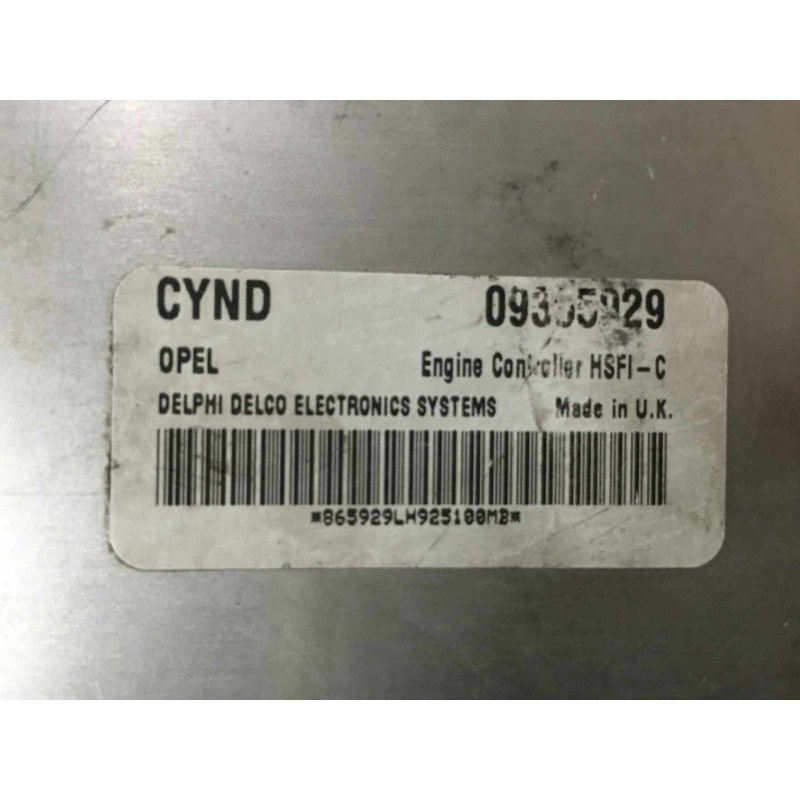 ECU MOTOR DELPHI DELCO HSFI-C OPEL 09355929 - CON PIN CODE