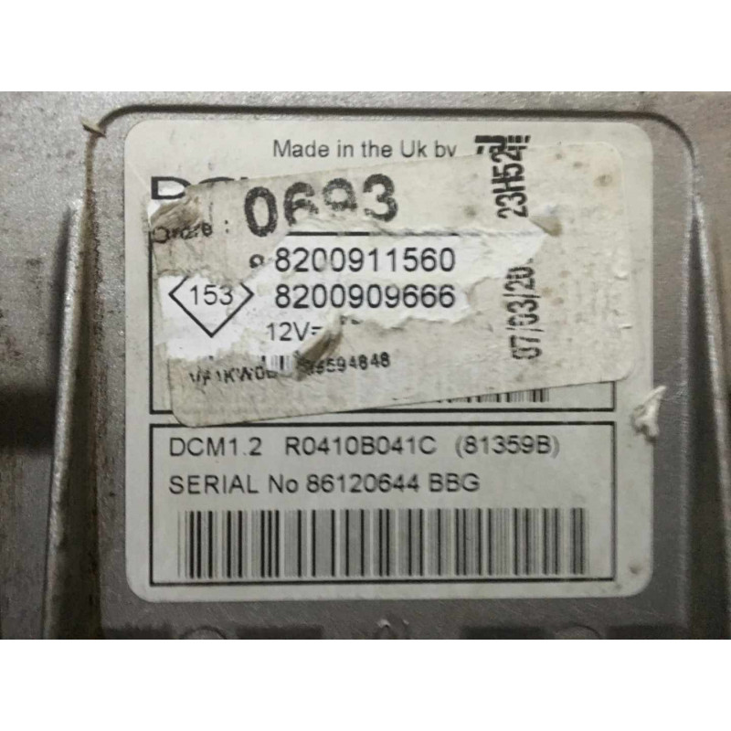 ECU MOTOR DELPHI DCM1.2 R0410B041C RENAULT 8200911560 8200909666
