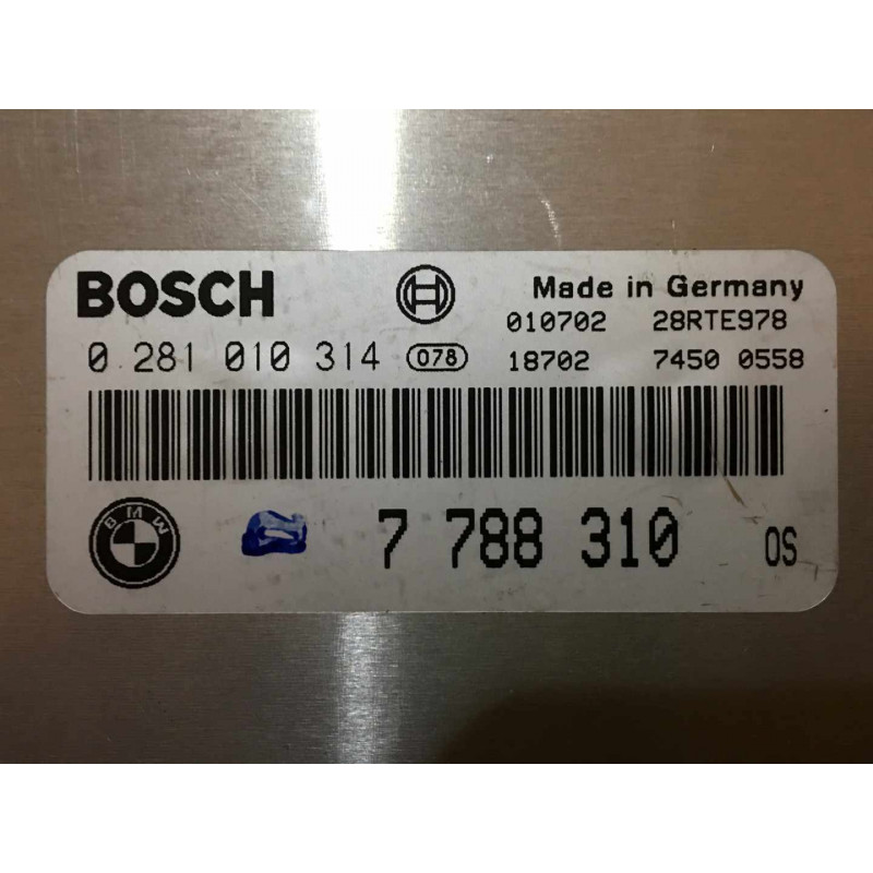 ENGINE ECU BOSCH EDC15C4-8.30 0281010314 BMW 7788310