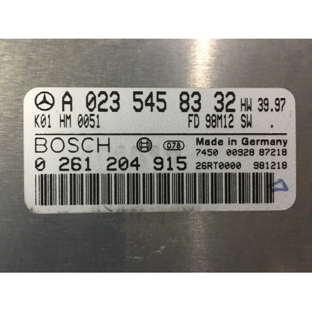 ENGINE ECU BOSCH ME2.1 0261204915 MERCEDES A0235458332