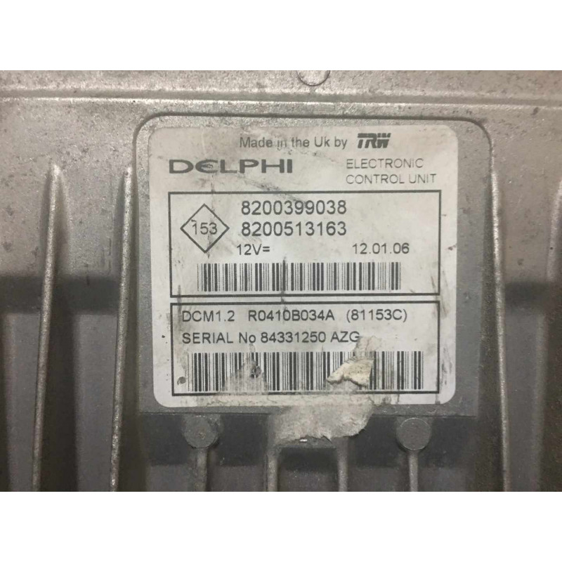 ECU DELPHI DCM1.2 R0410B034A RENAULT CLIO / NISSAN NOTE 1.5 DCI 8200399038 8200513163