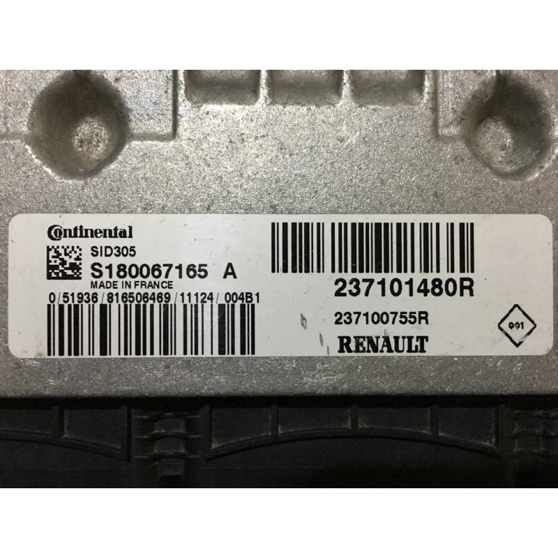 ECU MOTOR CONTINENTAL SID305 S180067165A RENAULT 237101480R 237100755R