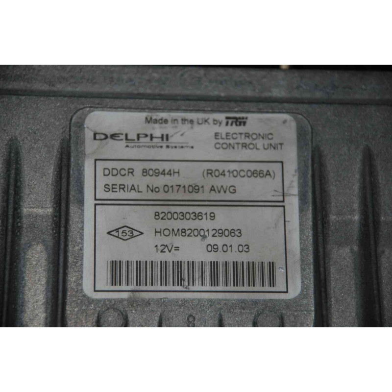 ENGINE ECU DELPHI DDCR R0410C066A RENAULT 8200303619 HOM8200129063 ...