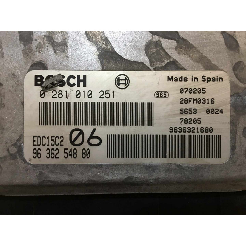 ECU BOSCH EDC15C2-6.1 0281010251 CITROEN XANTIA I 2.0 HDI 81KW 110CV ...