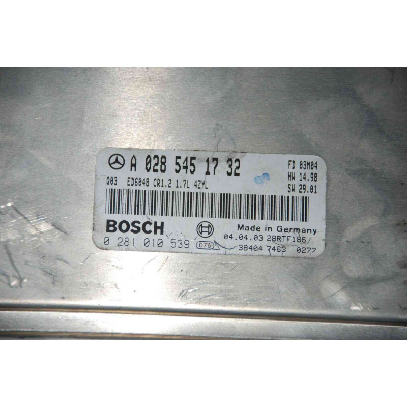 ECU MOTOR BOSCH EDC15C0 0281010539 MERCEDES A0285451732