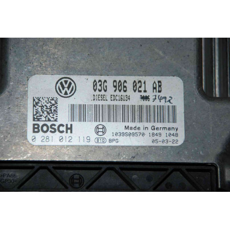 ECU BOSCH EDC16U34-3.42 0281012119 VW PASSAT V 2.0 TDI 140HP ...