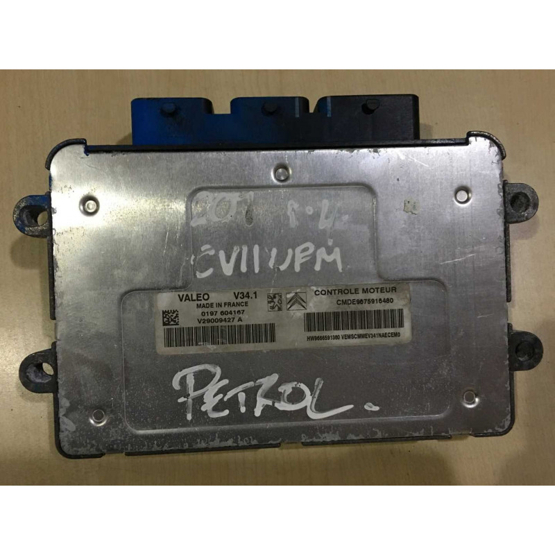 ENGINE ECU VALEO V34.1 V29009427A PSA 9666591380 CMDE9675916480