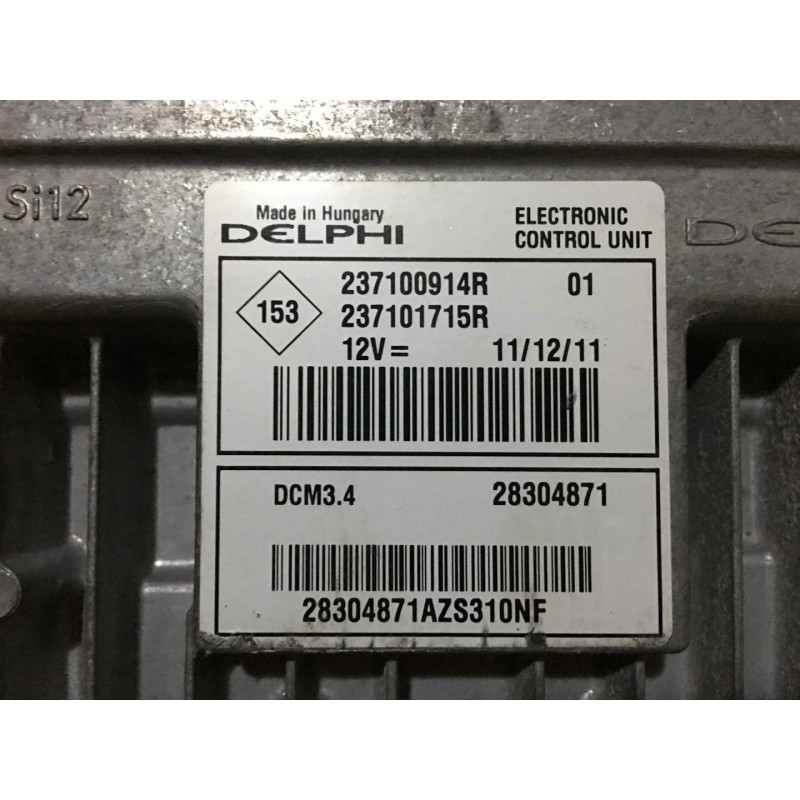 ENGINE ECU DELPHI DCM3.4 28304871 RENAULT 237100914R 237101715R