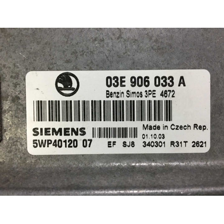 ENGINE ECU SIEMENS SIMOS 3PE 5WP4012007 VAG 03E906033A