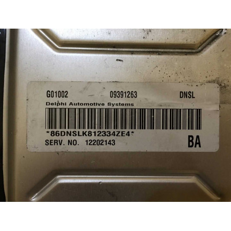 ENGINE ECU DELPHI 12202143 OPEL 09391263 DNSL