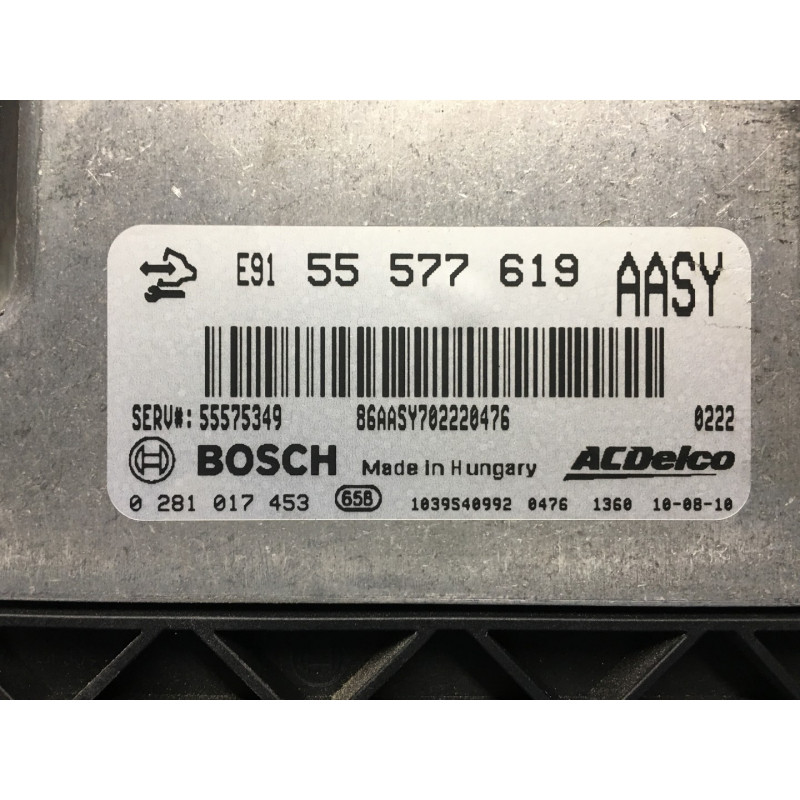 ECU MOTOR BOSCH EDC17C19-3.15 0281017453 OPEL 55577619 AASY