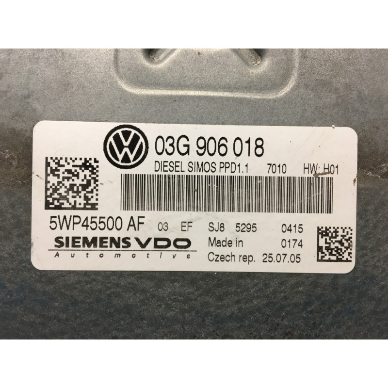 ECU SIEMENS VDO SIMOS PPD1.1 5WP45500AF VW PASSAT V (3C) 2.0 TDI 140HP ...