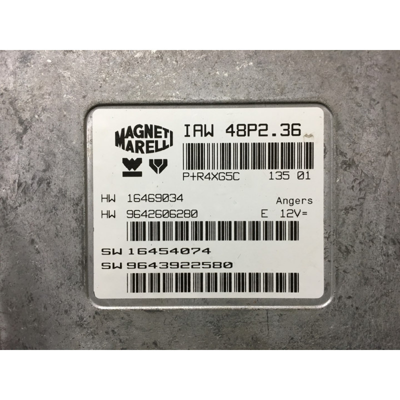 ENGINE ECU MAGNETI MARELLI IAW 48P2.36 16469034 16454074 PSA 9642606280 ...