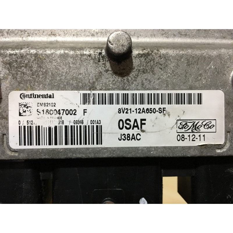 ENGINE ECU CONTINENTAL EMS2102 S180047002F FORD 8V21-12A650-SF 0SAF