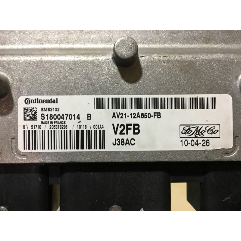ECU MOTOR CONTINENTAL EMS2102 S180047014B FORD AV21-12A650-FB V2FB