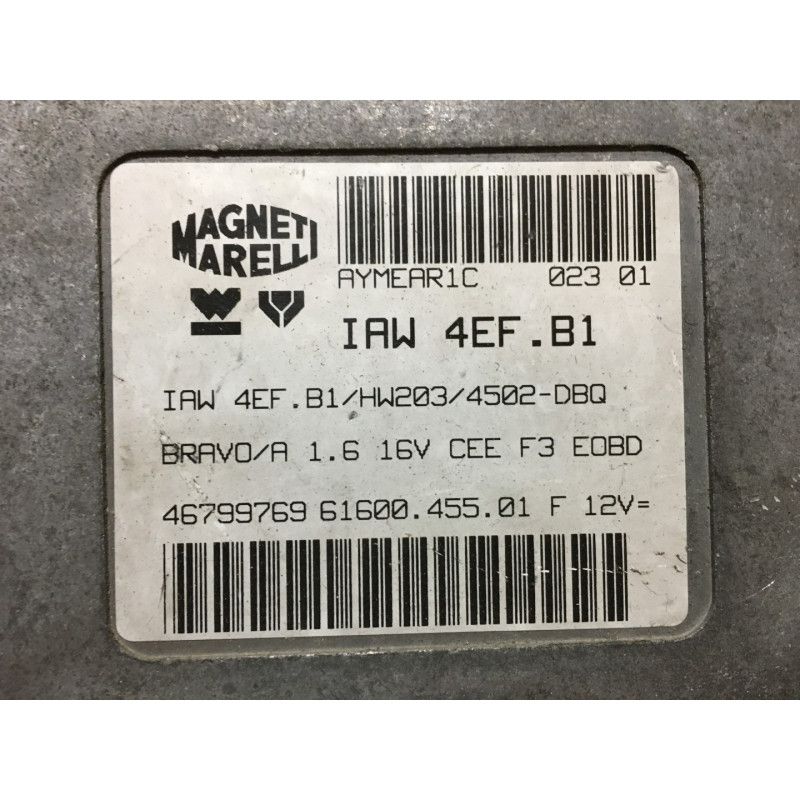 ENGINE ECU MAGNETI MARELLI IAW 4EF.B1 61600.455.01 FIAT 46799769