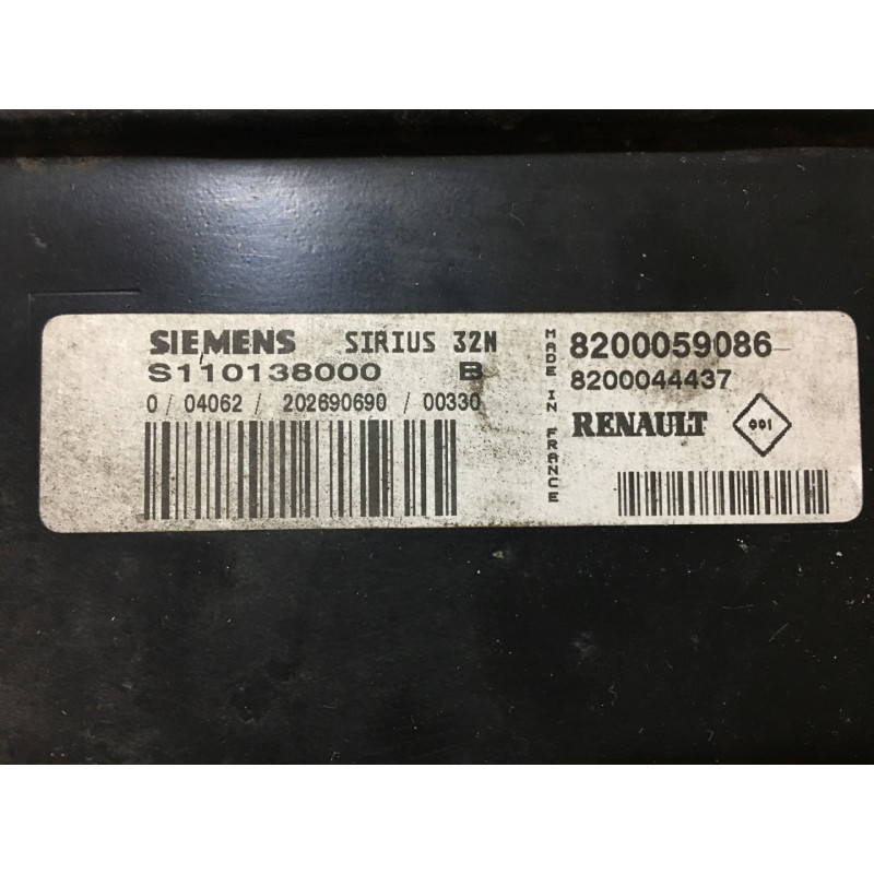 ECU SIEMENS SIRIUS 32N S110138000B RENAULT MEGANE I 1.6i 8200059086 ...