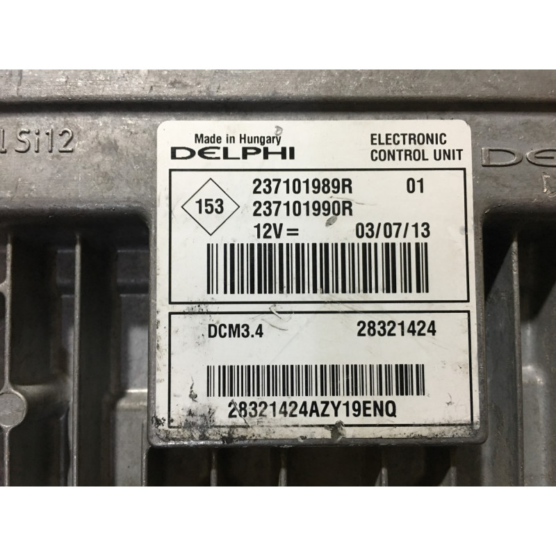 ENGINE ECU DELPHI DCM3.4 28321424 RENAULT 237101989R 237101990R