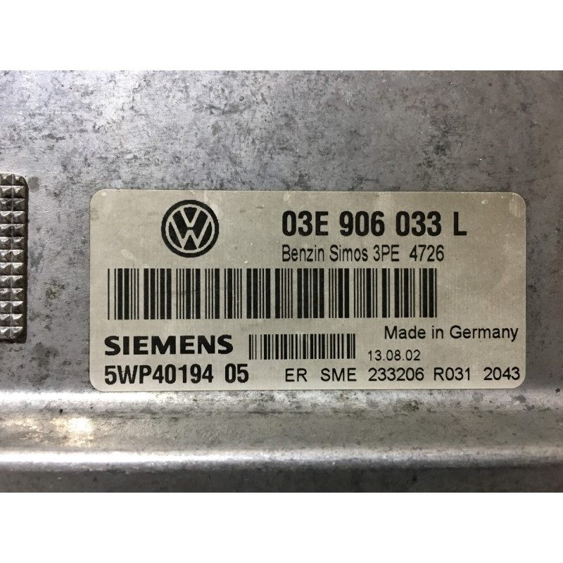 ENGINE ECU SIEMENS SIMOS 3PE 5WP4019405 VAG 03E906033L