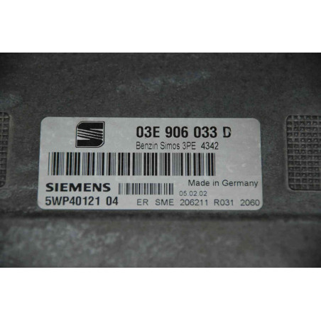 ECU SIEMENS SIMOS 3PE 5WP4012104 SEAT IBIZA III (6L) 1.2i 47KW 64HP ...