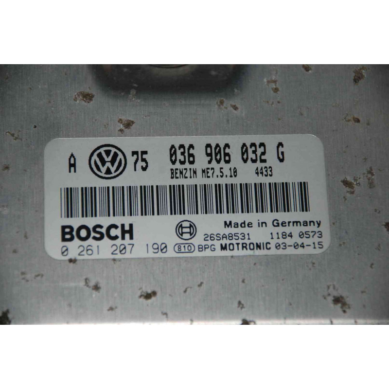 ECU BOSCH ME7.5.10 0261207190 VOLKSWAGEN GOLF IV (1J) 1.4i 55KW 75CV ...