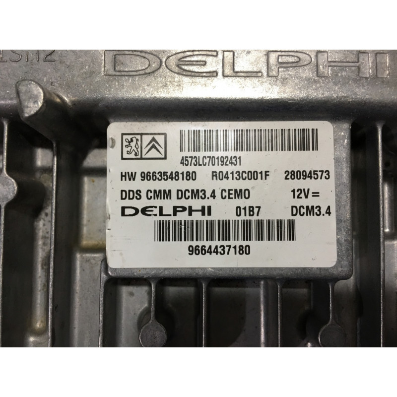 ECU MOTOR DELPHI DCM3.4 R0413C001F PSA HW 9663548180 SW 9664437180