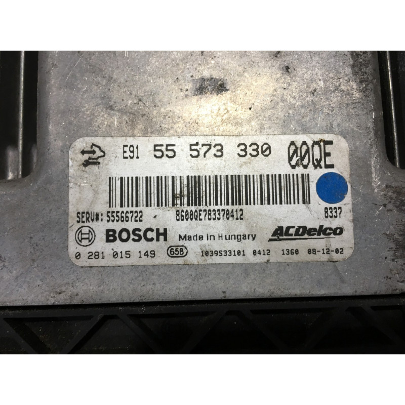 ECU MOTOR BOSCH EDC17C19-3.15 0281015149 OPEL 55573330 00QE