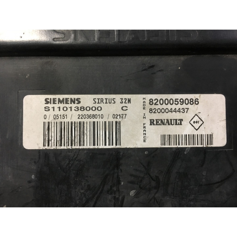 ENGINE ECU SIEMENS SIRIUS 32N S110138000C RENAULT 8200059086 8200044437