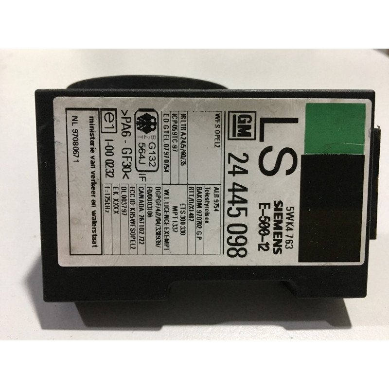 IMMOBILIZER BOX (IMMO BOX) SIEMENS 5WK4763 OPEL 24445098 LS