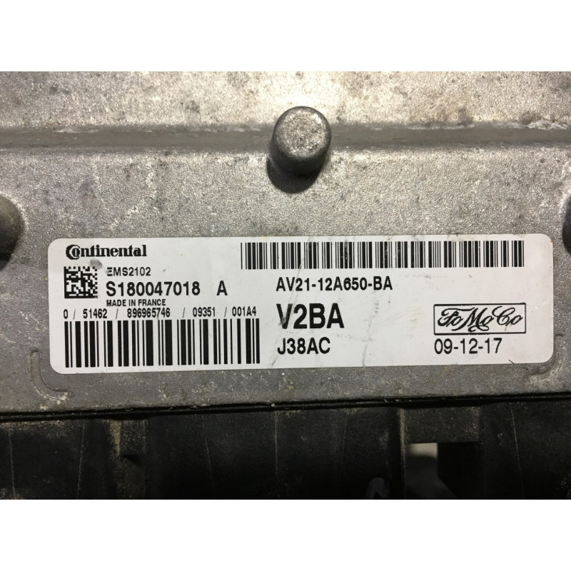 ENGINE ECU CONTINENTAL EMS2102 S180047018A FORD AV21-12A650-BA V2BA