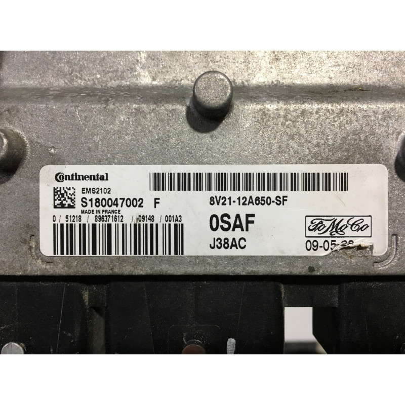 ENGINE ECU CONTINENTAL EMS2102 S180047002F FORD 8V21-12A650-SF 0SAF