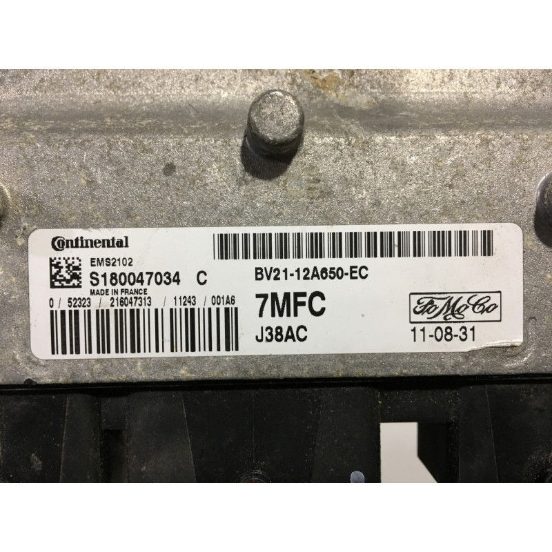 ECU MOTOR CONTINENTAL EMS2102 S180047034C FORD BV21-12A650-EC 7MFC