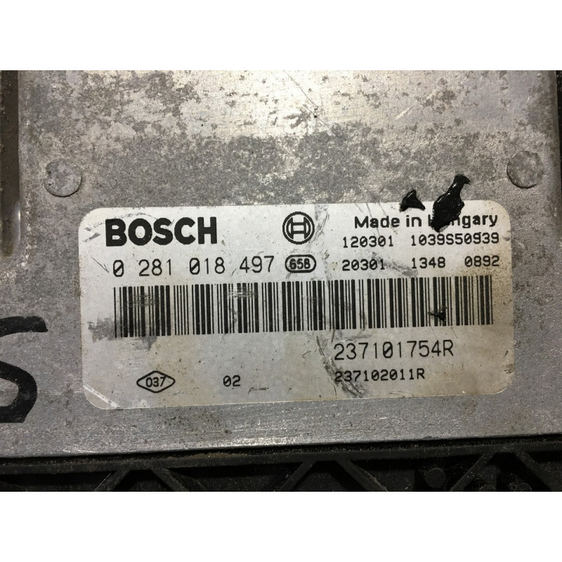 ENGINE ECU BOSCH EDC17C42-3.20 0281018497 RENAULT 237101754R 237102011R