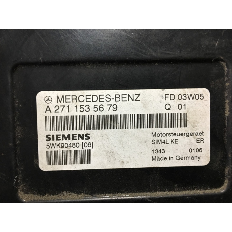ENGINE ECU SIEMENS SIM4L KE 5WK90480 MERCEDES A2711535679