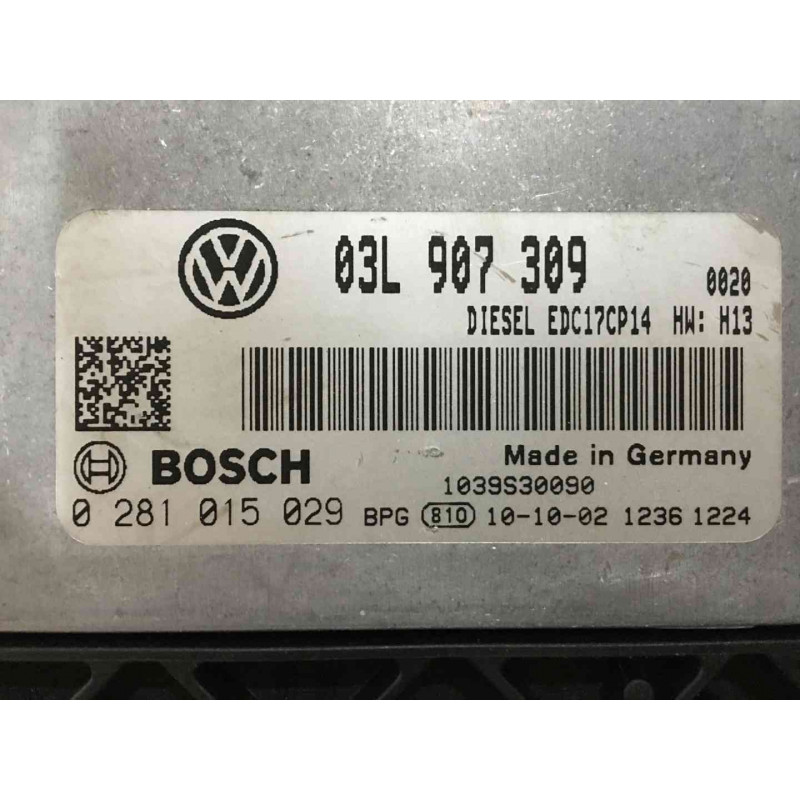 BOSCH EDC17CP14-3.4 0281015029 VOLKSWAGEN GOLF VI 2.0 TDI 170CV CBBB ...