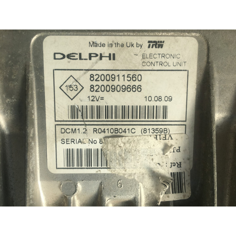 ENGINE ECU DELPHI DCM1.2 R0410B041C RENAULT 8200911560 8200909666