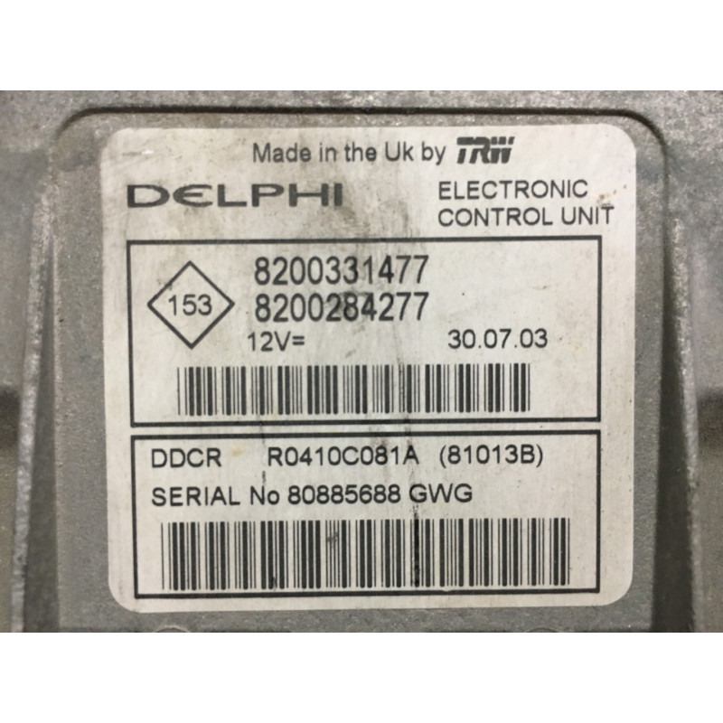 ENGINE ECU DELPHI DDCR R0410C081A RENAULT 8200331477 8200284277