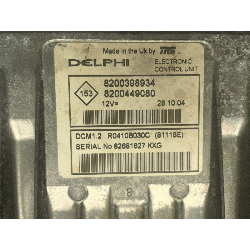 ENGINE ECU DELPHI DCM1.2 R0410B030C RENAULT 8200398934 8200449080