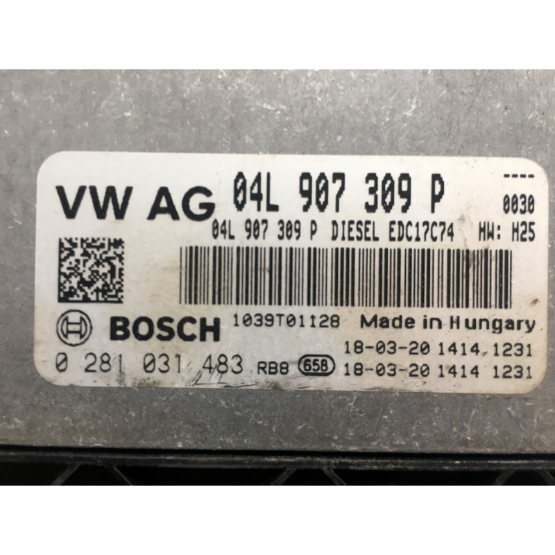 ECU MOTOR BOSCH EDC17C74-3.24 0281031483 VAG HW 04L907309P SW ...