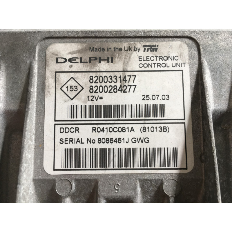 ECU MOTOR DELPHI DDCR R0410C081A RENAULT 8200331477 8200284277