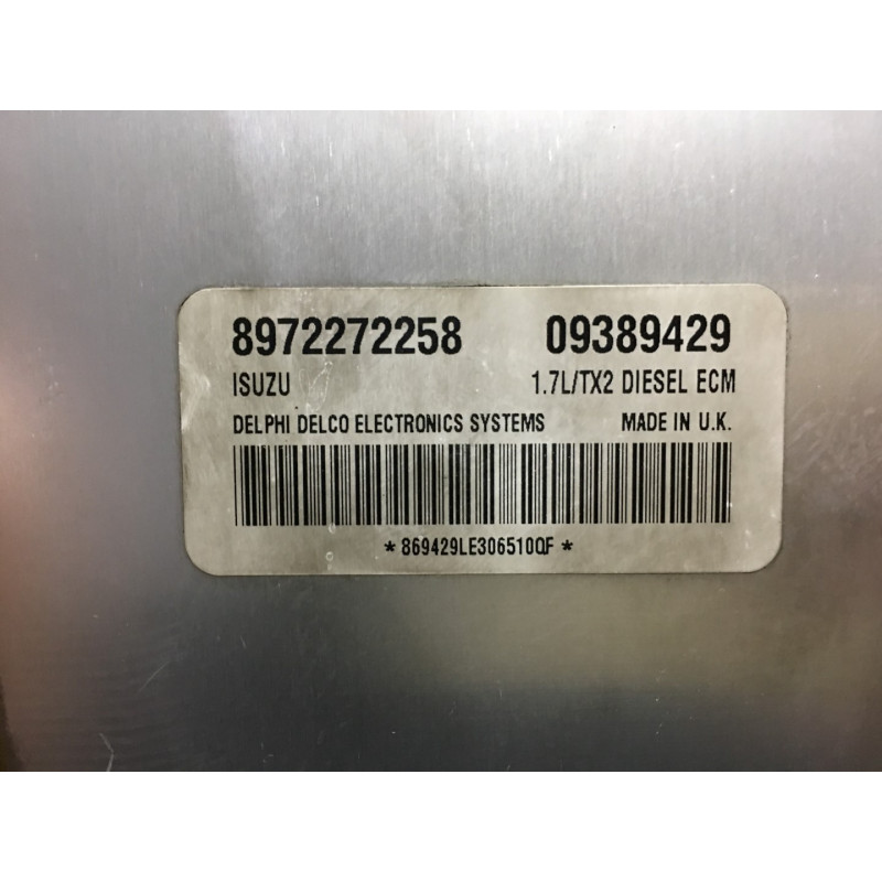 ENGINE ECU DELPHI DELCO 1.7L/TX2 8972272258 OPEL 09389429
