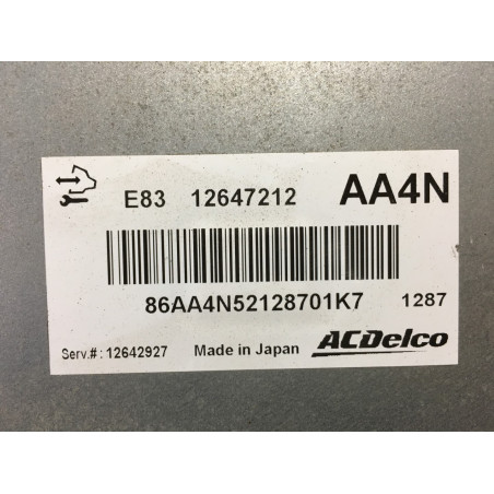 ENGINE ECU ACDELCO E83 OPEL 12647212 AA4N