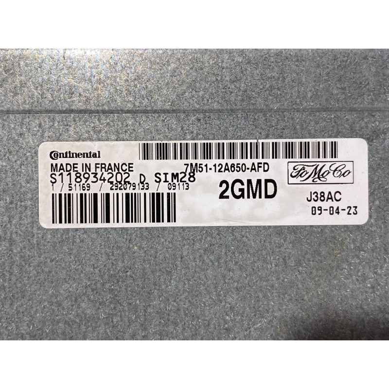 ENGINE ECU SIEMENS SIM28 S118934202D FORD 7M51-12A650-AFD 2GMD