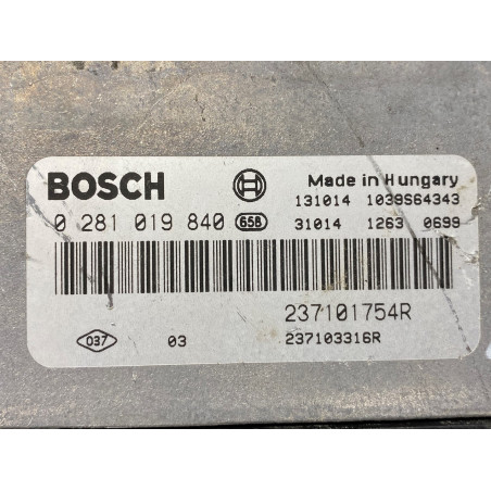 ENGINE ECU BOSCH EDC17C42-3.20 0281019840 RENAULT 237101754R 237103316R