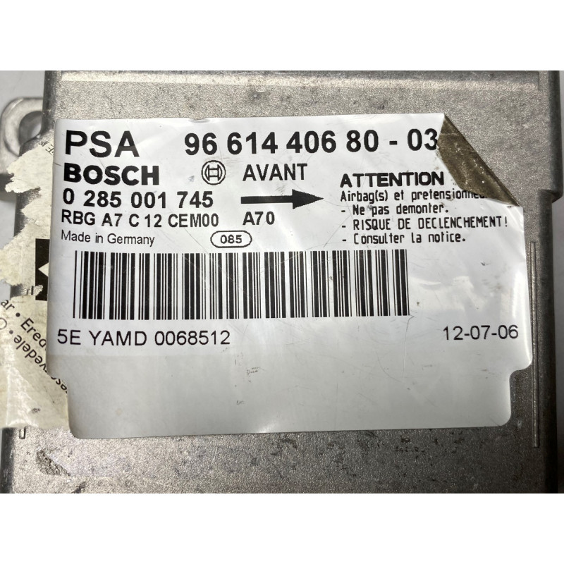 ECU AIRBAG BOSCH AB9 0285001745 PSA 9661440680-03 / 6546J8