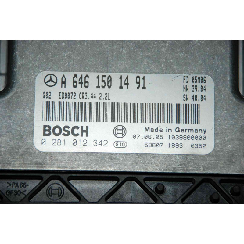 ECU MOTOR BOSCH EDC16C2-7.44 0281012342 MERCEDES A6461501491