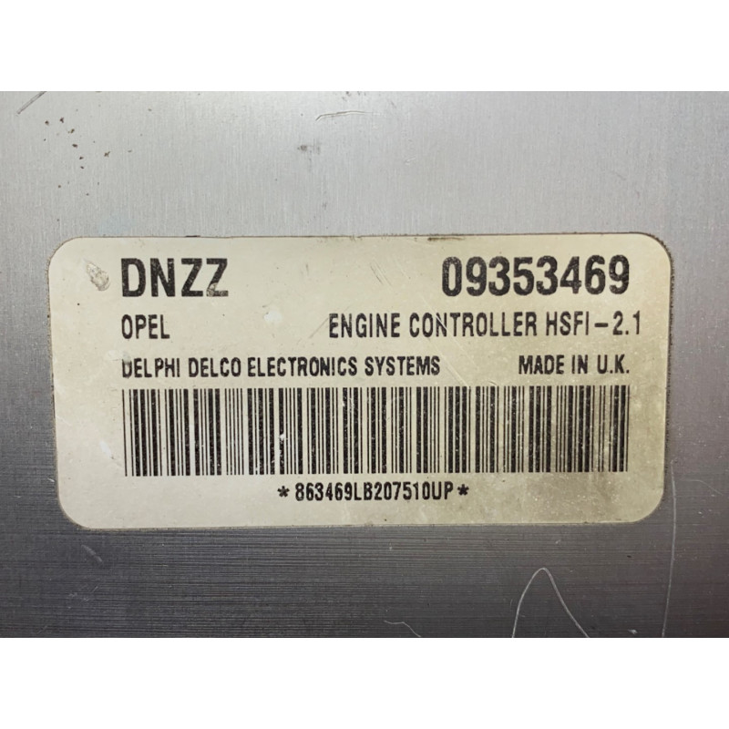 ENGINE ECU DELPHI DELCO HSFI-2.1 OPEL 09353469 DNZZ